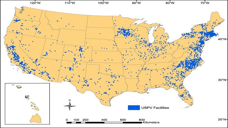 Geospatial dataset maps large-scale photovoltaic projects in the US ...