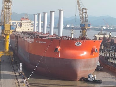 Tiltable rotor sails to propel cargo vessel | GlobalSpec