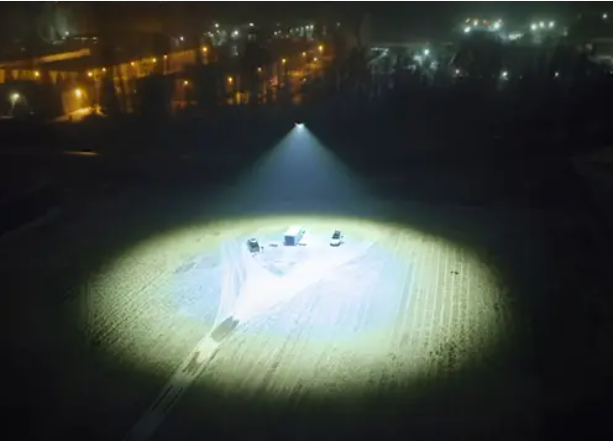 'Flying sun’ drone illuminates the night with 300,000-lumen beam ...