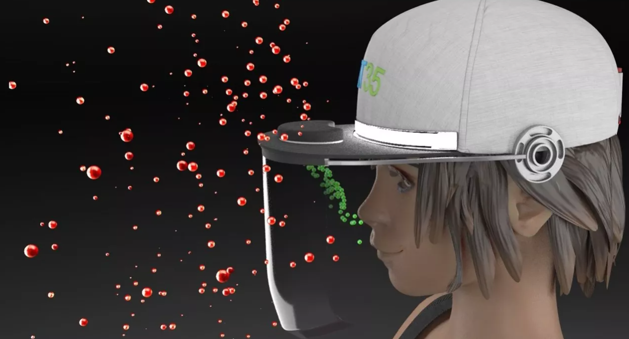 Baseball cap diverts toxins, particulates from the wearer's face ...